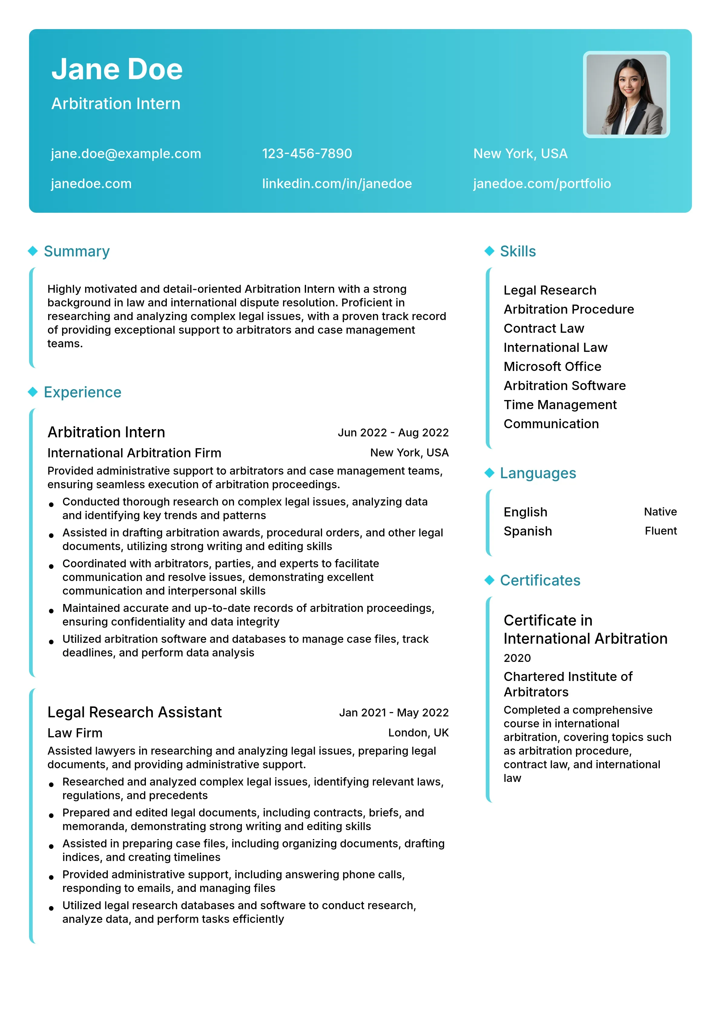 14 Arbitrator Resume Examples & Guide for 2026